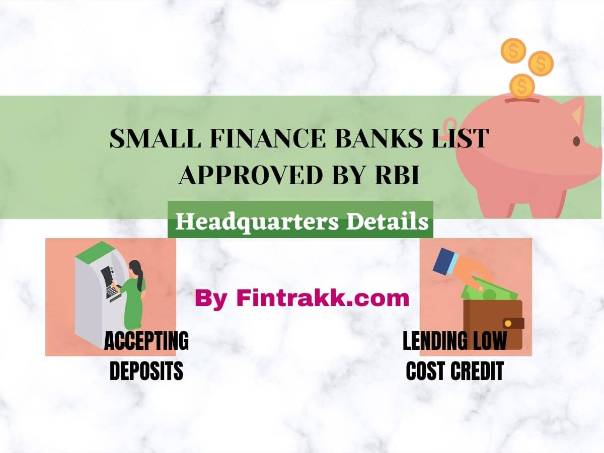 Small Finance Banks List Approved by Reserve Bank of India (RBI) | Fintrakk